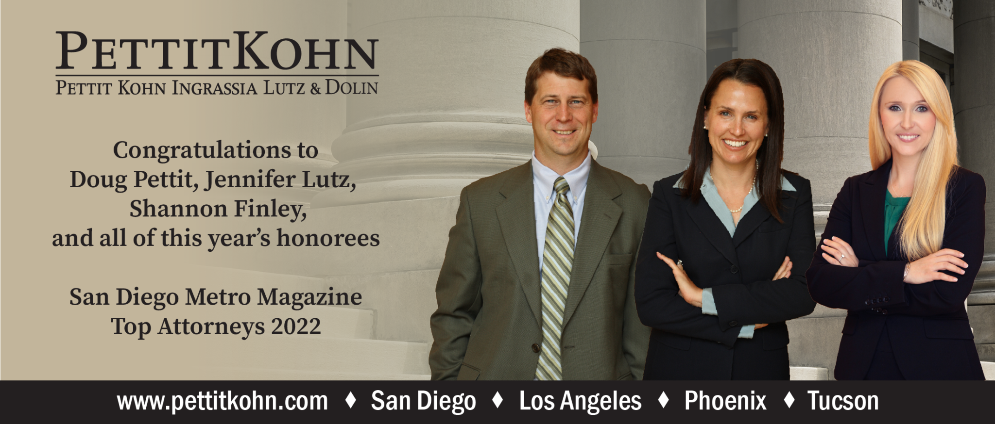 Three Pettit Kohn Shareholders Recognized as Top Attorneys by San Diego ...